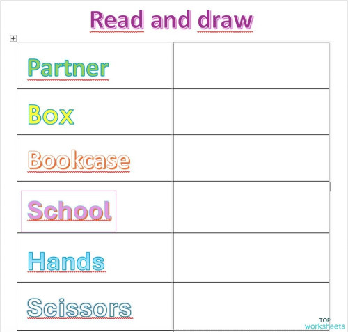 Read and draw. Interactive worksheet | TopWorksheets