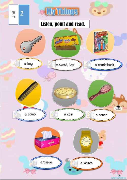 Unit 2 My Things. Interactive worksheet | TopWorksheets