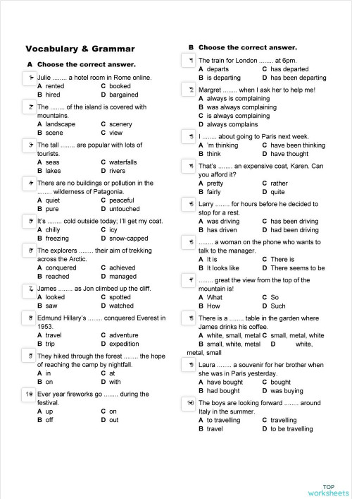 on screen b1 module 1. Interactive worksheet | TopWorksheets