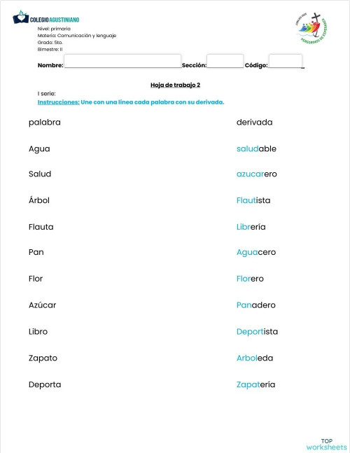 Hoja De Trabajo De Prefijos Y Sufijos Prefijos Y Sufijos Hoja De