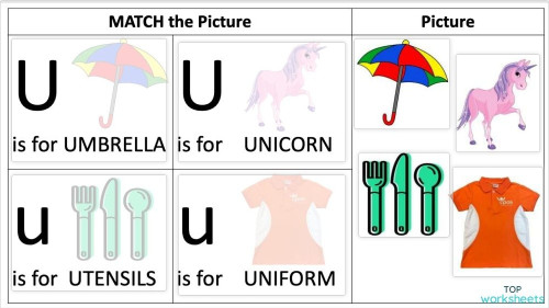Alphabets - U to Z. Interactive worksheet | TopWorksheets