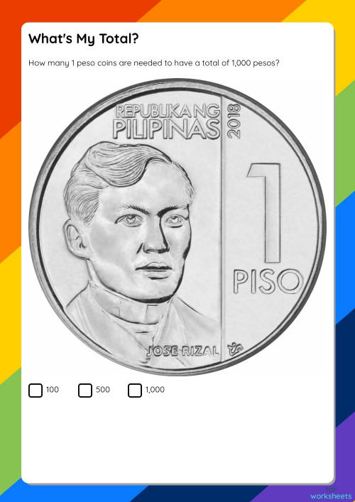 What's My Total?. Interactive worksheet | TopWorksheets