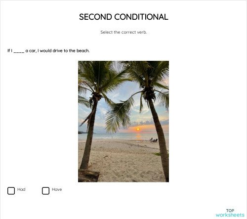 SECOND CONDITIONAL. Interactive worksheet | TopWorksheets