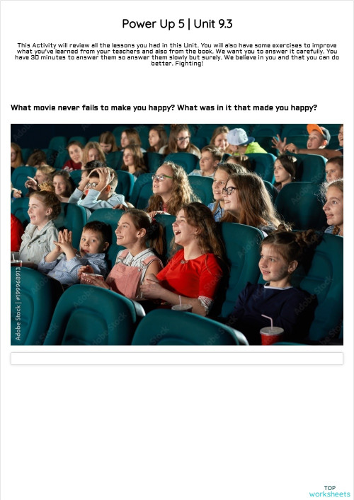 Power Up 5 | Unit 9.3. Interactive worksheet | TopWorksheets