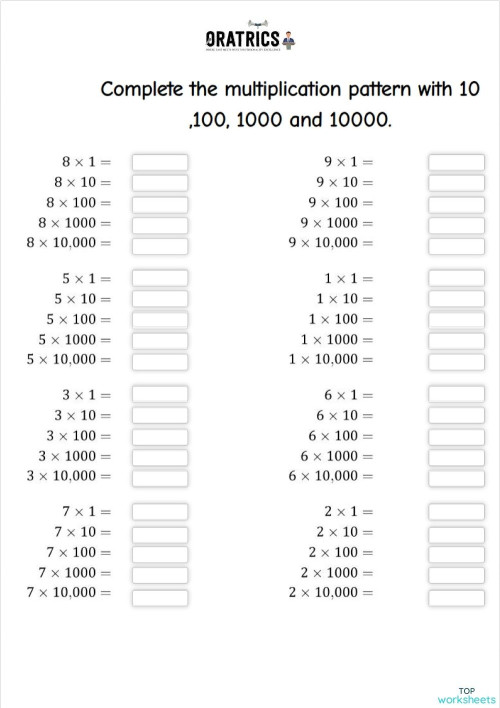 Multiplication BB. Interactive worksheet | TopWorksheets