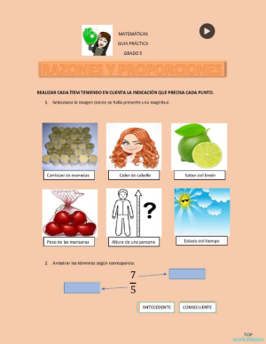 RAZONES Y PROPORCIONES. Ficha interactiva | TopWorksheets