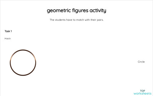 geometric figures activity. Interactive worksheet | TopWorksheets