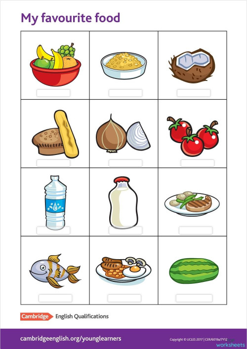 Food Vocabulary. Interactive worksheet | TopWorksheets