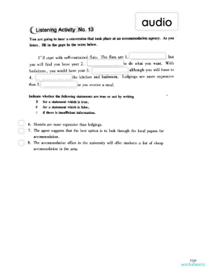 IELTS Listening Strategies - Unit 5 (Test 7 ). Interactive worksheet ...