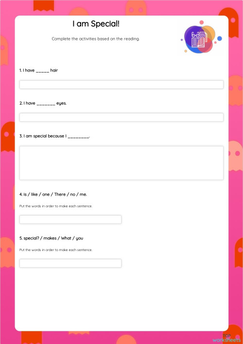 I am Special!. Interactive worksheet | TopWorksheets