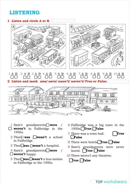 Getting around town. Ficha interactiva | TopWorksheets