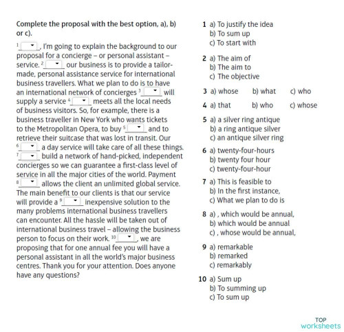 Consolidation: Unit 3. Interactive worksheet | TopWorksheets