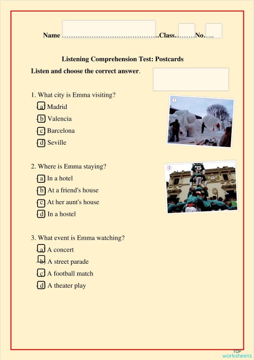 Succeed Flyers test 3 p 1-2. Interactive worksheet | TopWorksheets