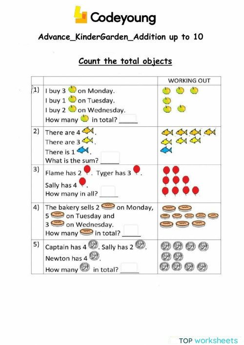 Addition for kg. Interactive worksheet | TopWorksheets