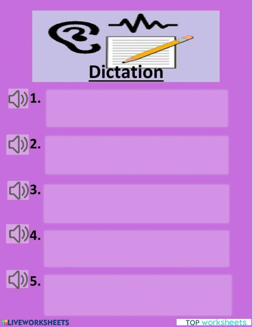 Simple Present Dictation. Interactive worksheet | TopWorksheets