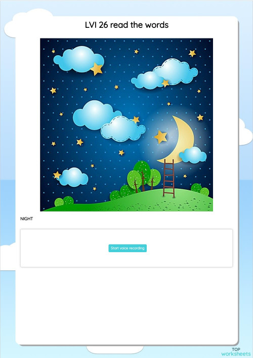 LVI 26 read the words. Interactive worksheet | TopWorksheets