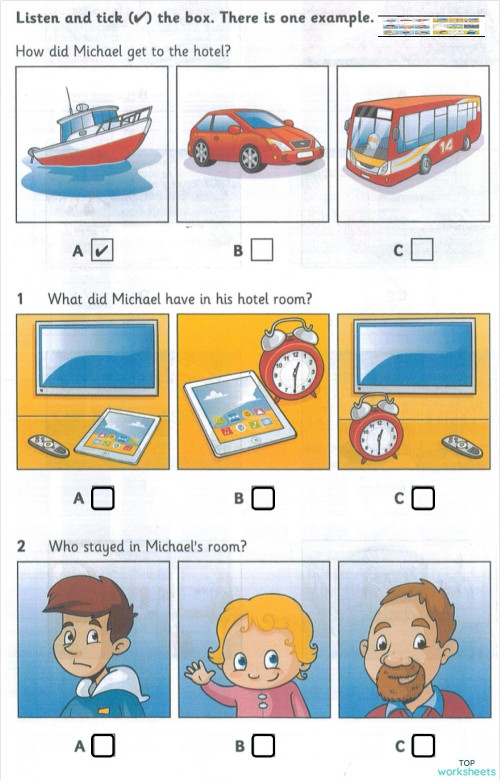 Authentic FLyers 3 Test 1 p3-4. Interactive worksheet | TopWorksheets