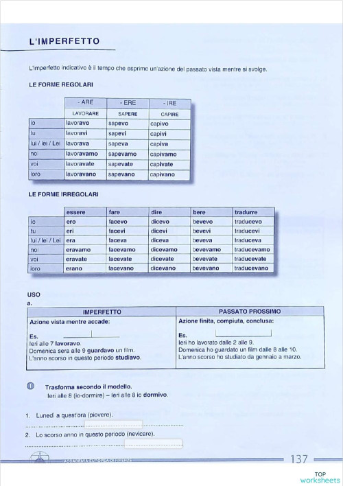 passato prossimo ausiliare essere. Scheda interattiva | TopWorksheets