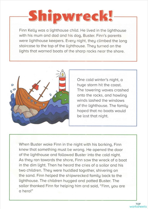 Lessons 46-47 Shipwreck. Interactive worksheet | TopWorksheets