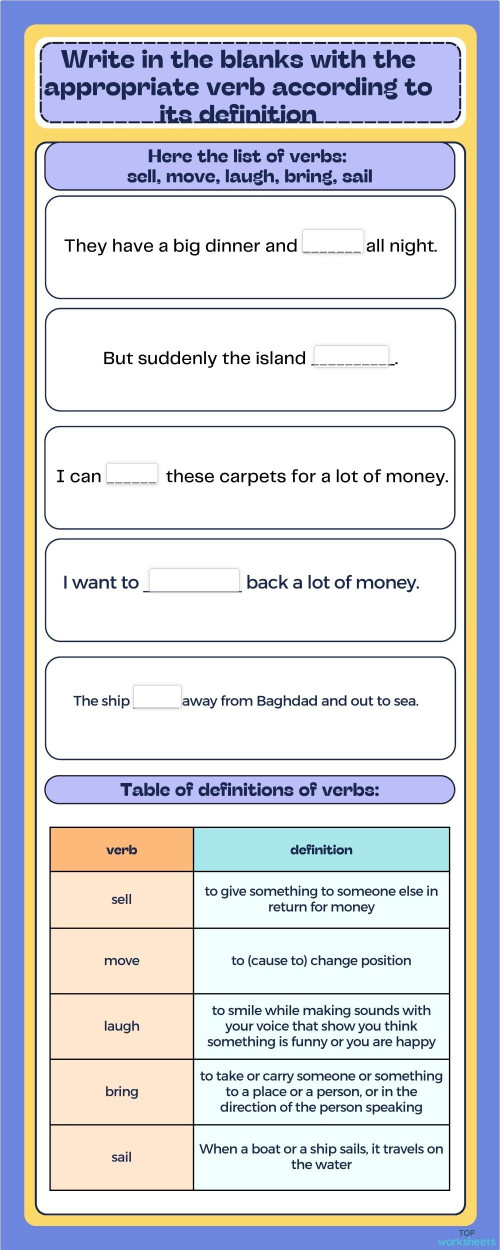 The Adventures of Sinbad. Interactive worksheet | TopWorksheets