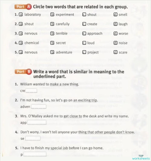 the laboratory. Interactive worksheet | TopWorksheets