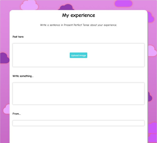 My experience. Interactive worksheet | TopWorksheets