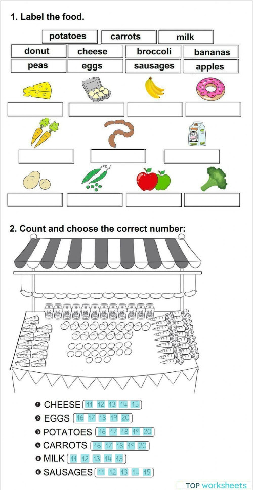 Tiger 1 - Unit 4 - Food II. Interactive worksheet | TopWorksheets