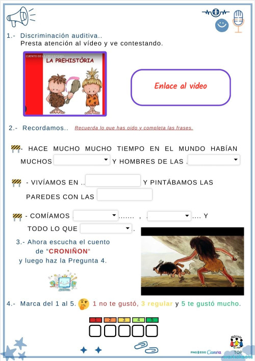 La Prehistoria y Croniñon. Ficha interactiva | TopWorksheets