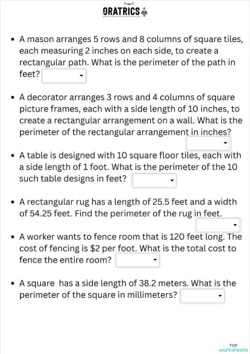 Comparison RR. Interactive worksheet | TopWorksheets