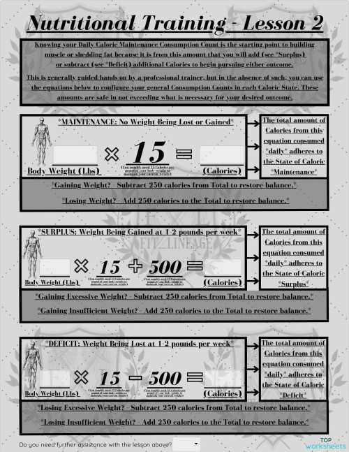 Lesson 1: Metabolism. Interactive worksheet | TopWorksheets