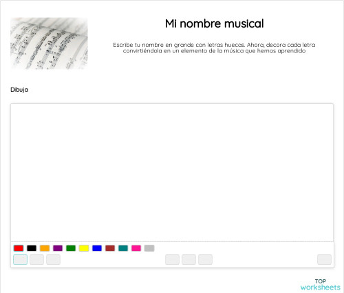 Mi nombre musical. Ficha interactiva | TopWorksheets