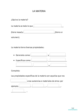 Fichas interactivas y ejercicios online en español | TopWorksheets