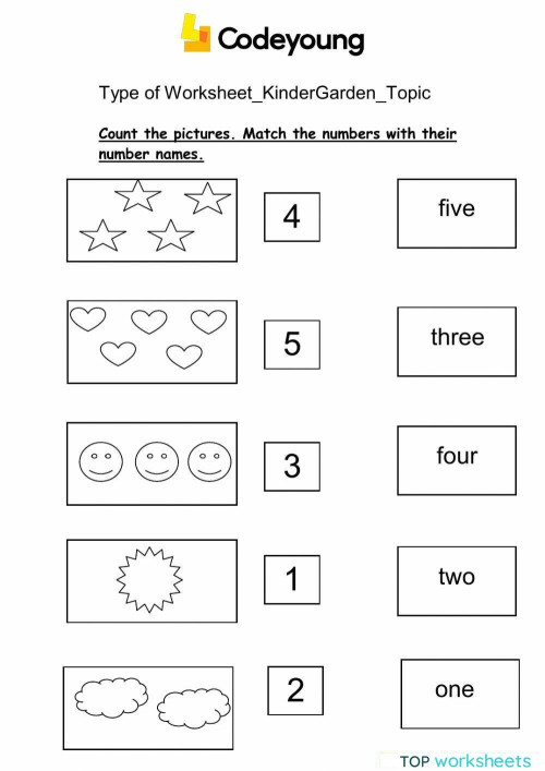 Count and match exercise for g1. Interactive worksheet | TopWorksheets