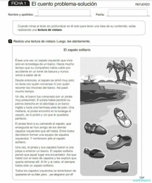 EL CUENTO PROBLEMA SOLUCION. Ficha interactiva | TopWorksheets