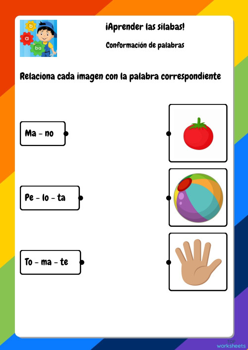 ¡Aprender las silabas!. Ficha interactiva | TopWorksheets