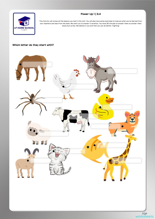 Power Up 1 | 3.4. Interactive worksheet | TopWorksheets