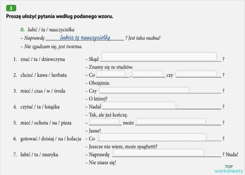 Interactive worksheets and online exercises free creator | TopWorksheets
