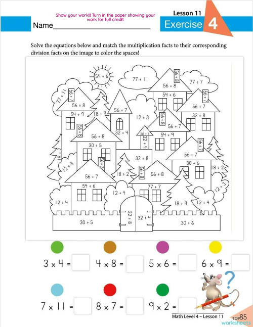Lesson 11: Exercise 4 Pg 85. Interactive worksheet | TopWorksheets