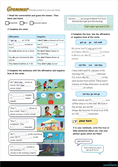 Unit 4 - Grammar 1. Interactive worksheet | TopWorksheets