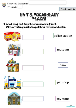 4th G. Unit 3. Vocabulary. Practice activity. Interactive worksheet ...