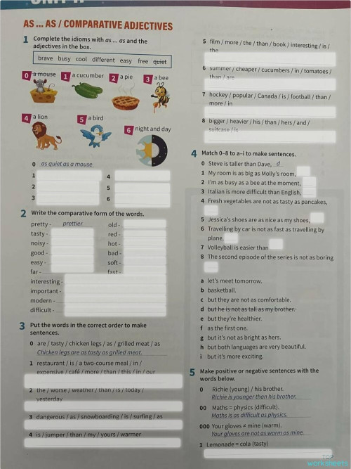 Grammar: Unit 11 (Prepare 6). Interactive worksheet | TopWorksheets
