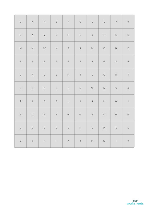 Word Search. Interactive worksheet | TopWorksheets