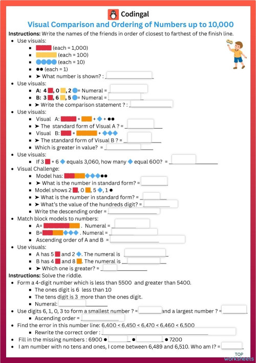 M_G03M02L04_WE02_Compare_numbers_up_to_10,000_6. Interactive worksheet ...