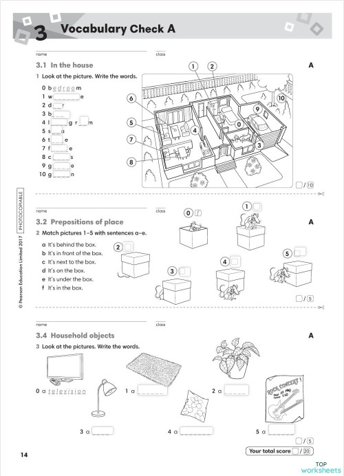 Vocabulary review unit 3. Interactive worksheet | TopWorksheets