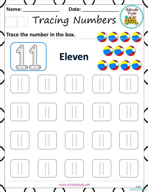 Tracing Numbers Sheets 16-20. Interactive worksheet | TopWorksheets