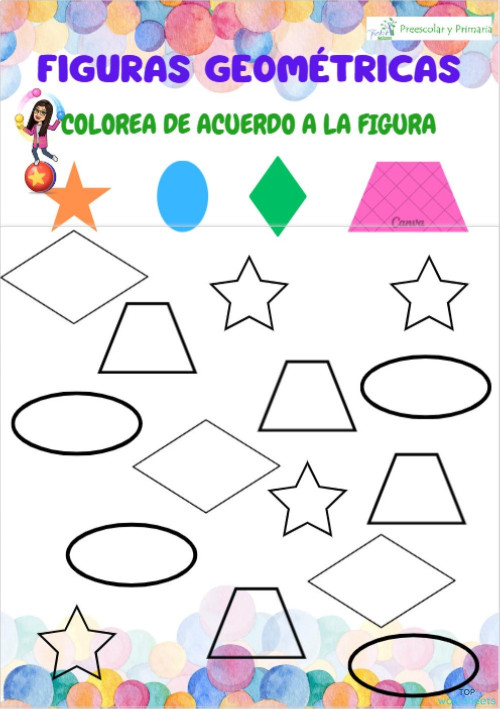 Repaso Figuras Geométricas. Ficha interactiva | TopWorksheets