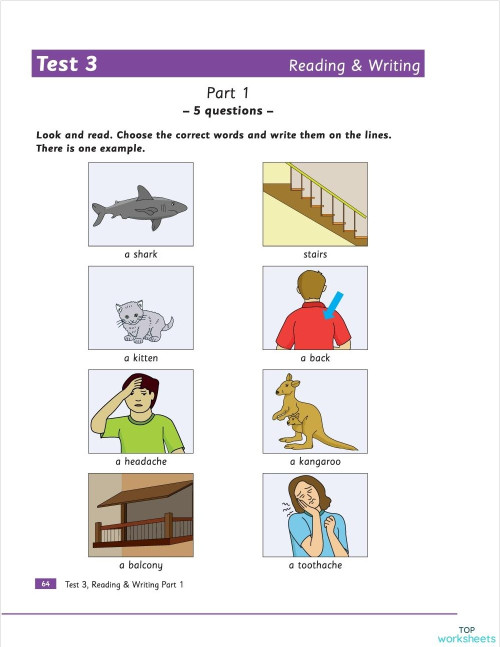 READING TEST - AT HOME. Interactive worksheet | TopWorksheets