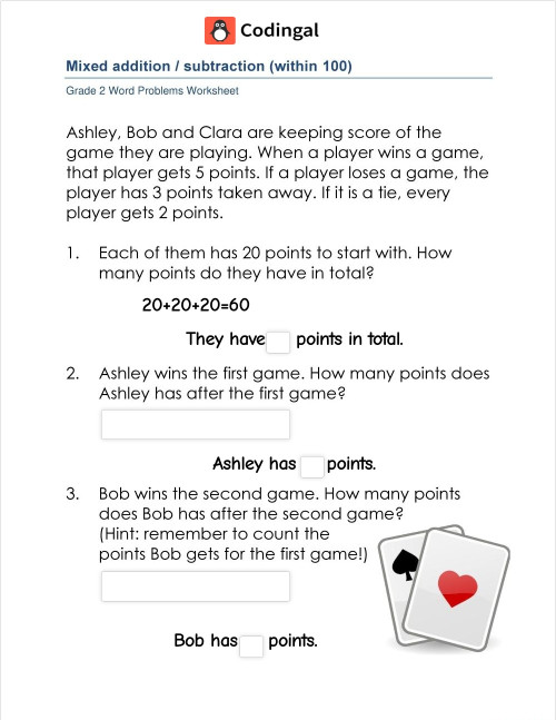 M_G02M08L36_WC01_Word problems involving the concept of Addition and Subtractions.. Interactive ...