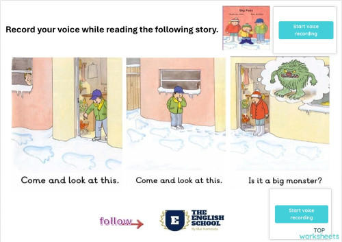 Reading - recording 5. Interactive worksheet | TopWorksheets