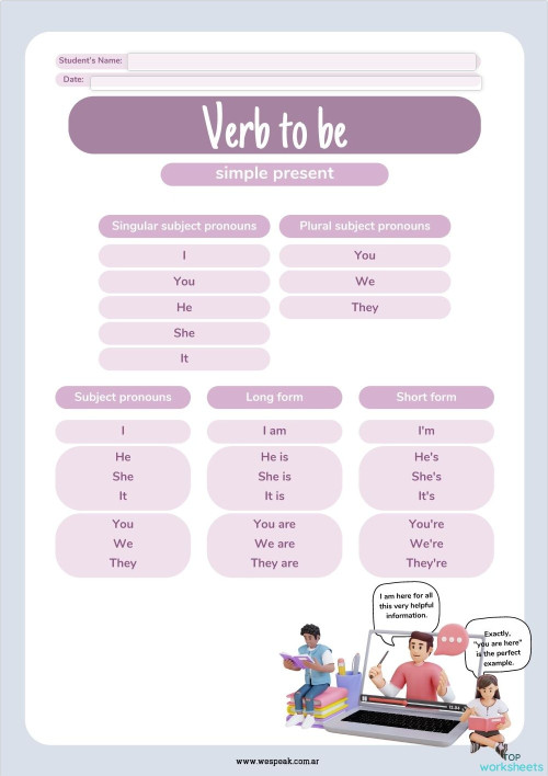 Verb to be worksheet adults. Interactive worksheet | TopWorksheets
